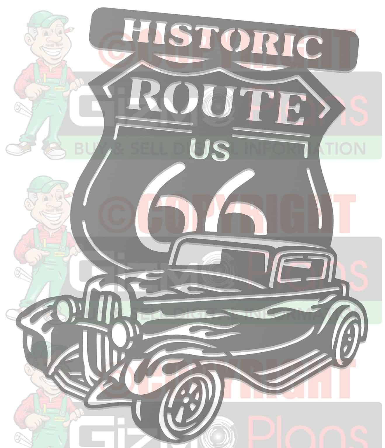 Historic Route 66 DXF CNC Files