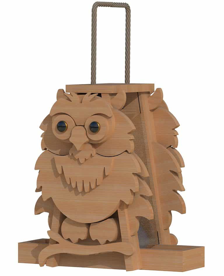 Owl Bird Feeder Patterns and CNC Router DXF Files