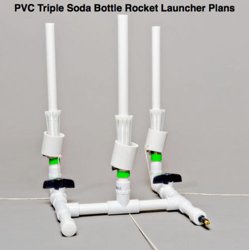 PVC Triple Soda Bottle Rocket Launcher Plans (Plus DIY Thruster Info)