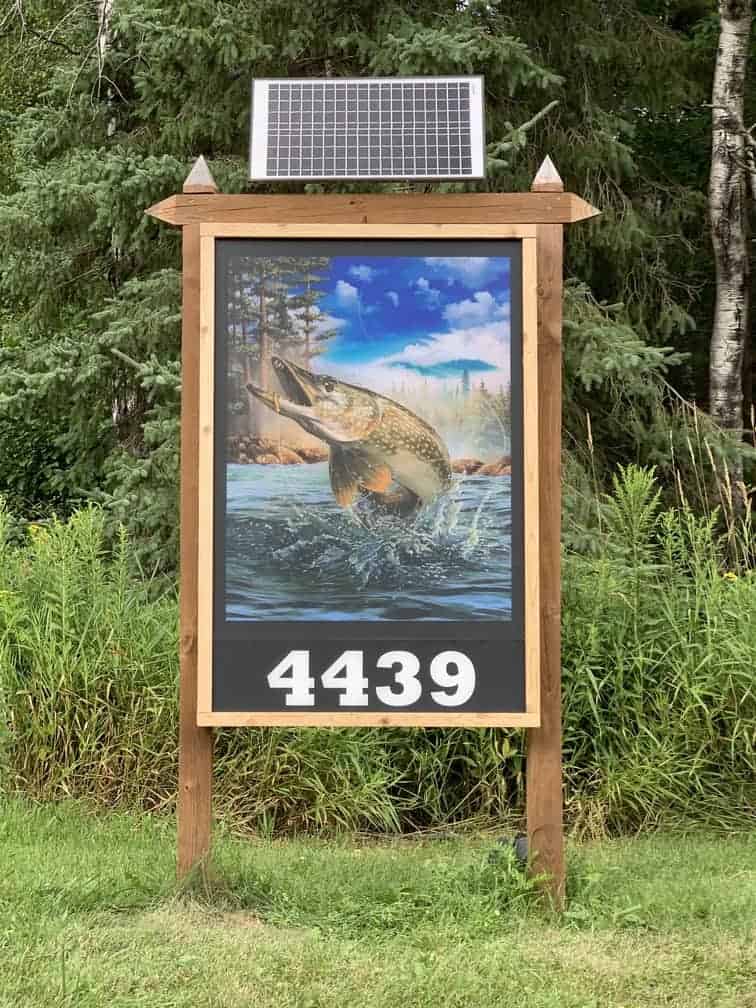 Solar Lawn Address Signs