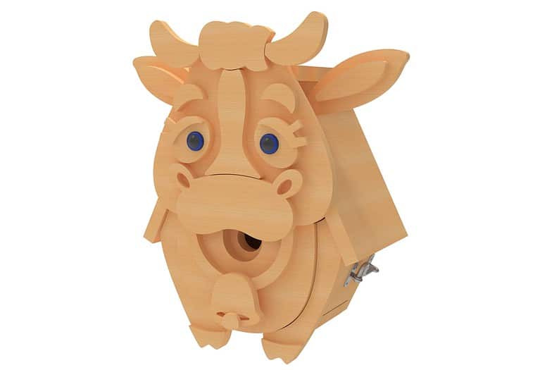 Cow Birdhouse Plans, Patterns and CNC Router DXF Files