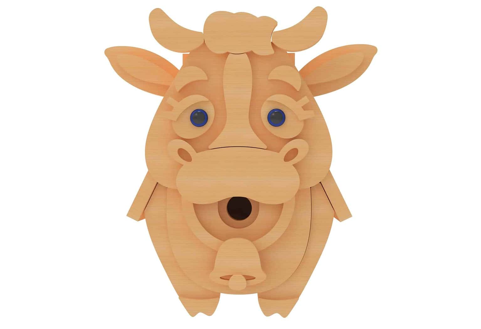 Cow Birdhouse Plans, Patterns and CNC Router DXF Files