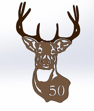 Deer CNC Plasma File Download (Realistic DXF Art)