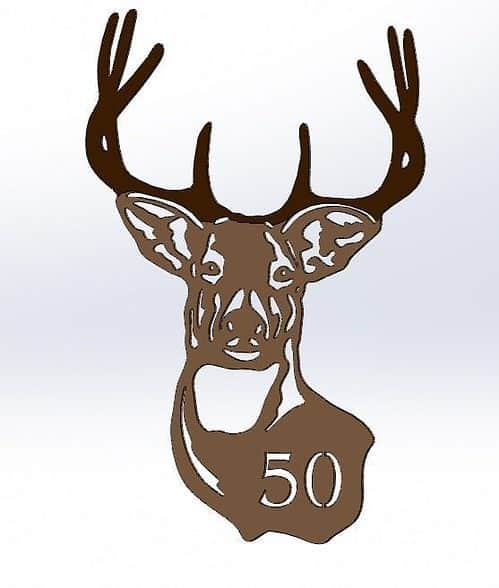 Deer CNC Plasma File Download (Realistic DXF Art)