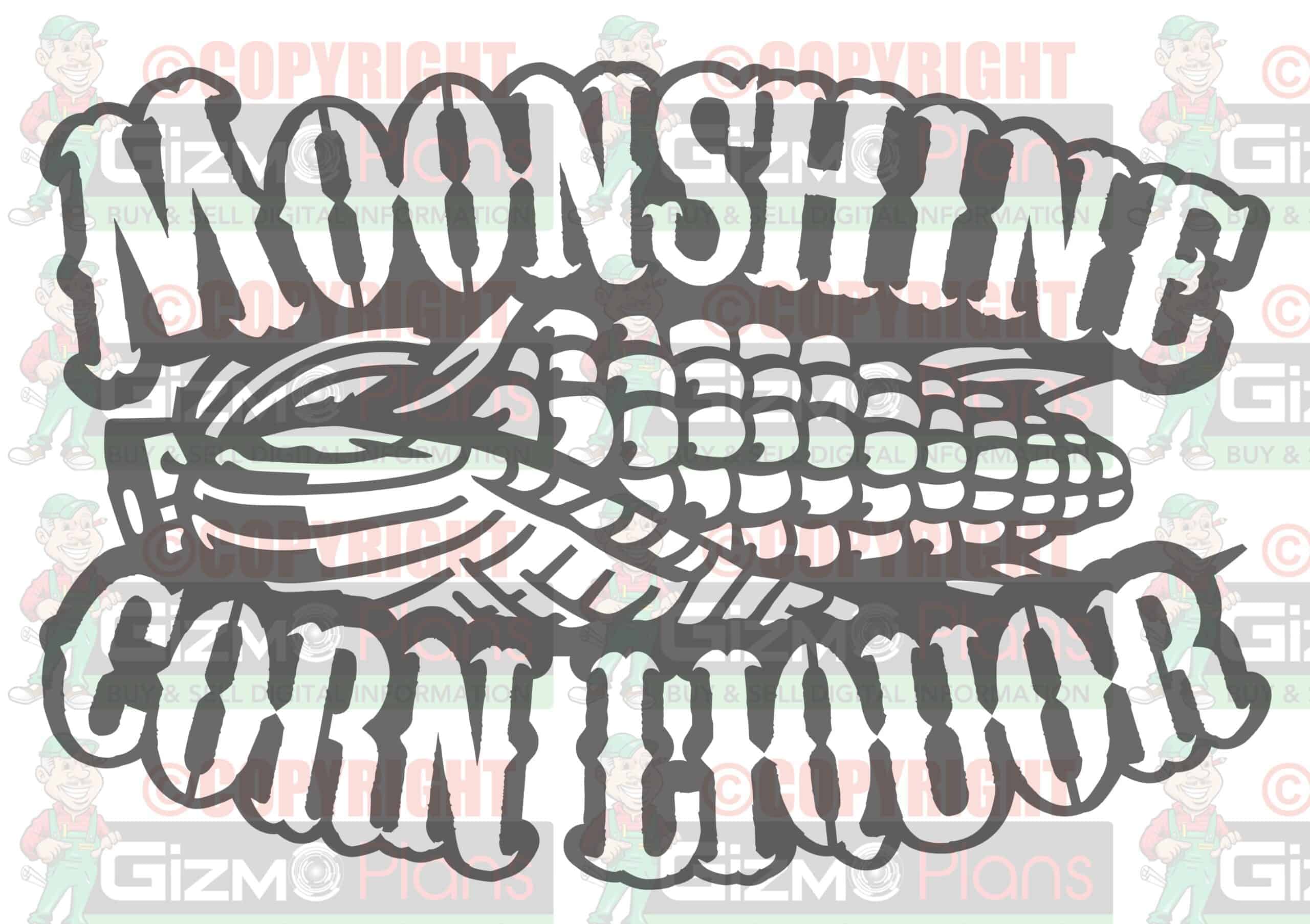 Moonshine Liquor DXF Plasma File