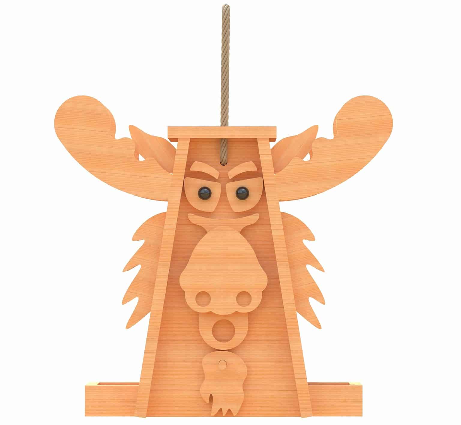 Moose Bird Feeder Patterns and CNC Router DXF Files