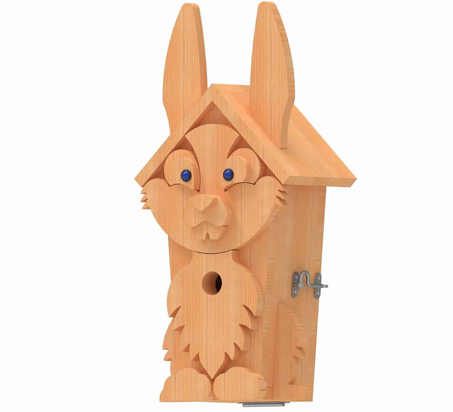 Tall Rabbit Birdhouse Plans, Patterns and CNC Router DXF Files